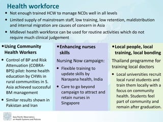 Addressing NCDs in Asia through a Health System Lens | PPT