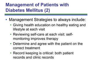 NCD Training Module 4.2 Basic Management of Diabetes Mellitus.ppt