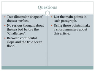 新概念英语第四册第30课：EXPLORING THE SEA-FLOOR | PPT