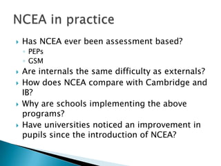 Ncea and standards based education | PPT