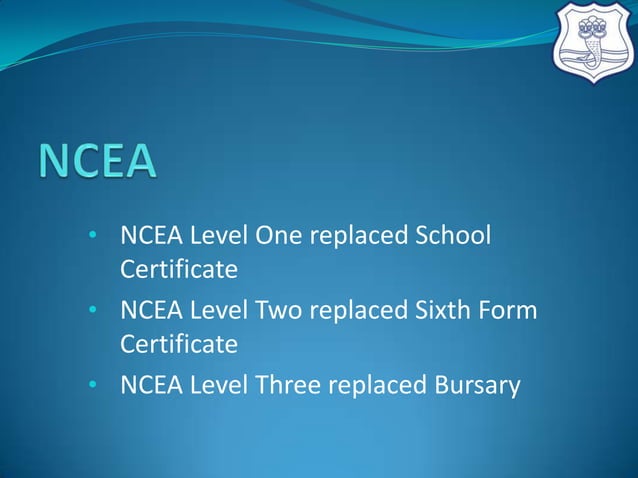 NCEA Presentation | PPT