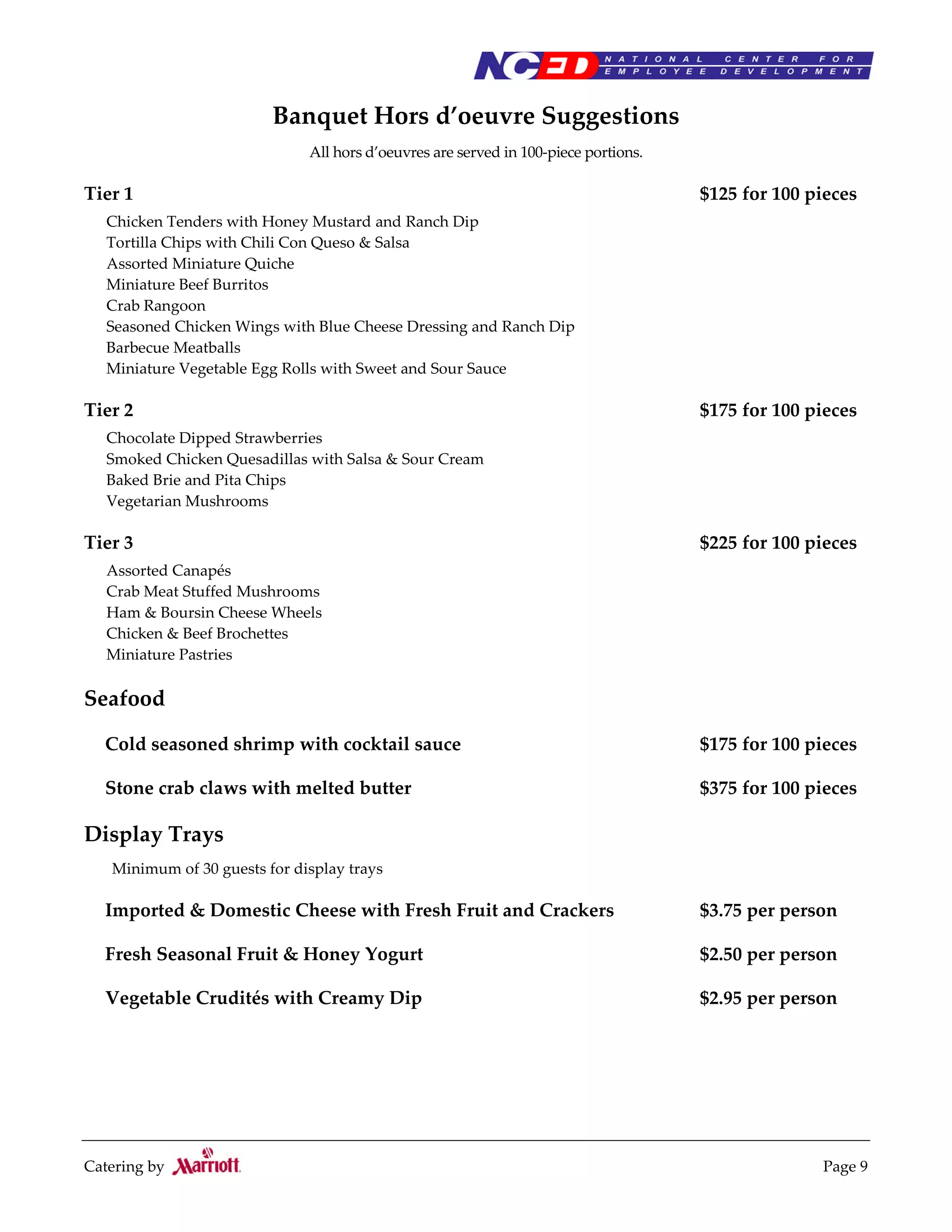 Banquet Menu | PDF