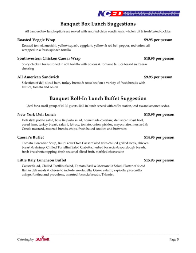 Banquet Menu | PDF