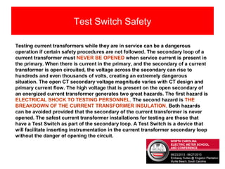 Test Switch Operation, Specification & Accessories | PPT