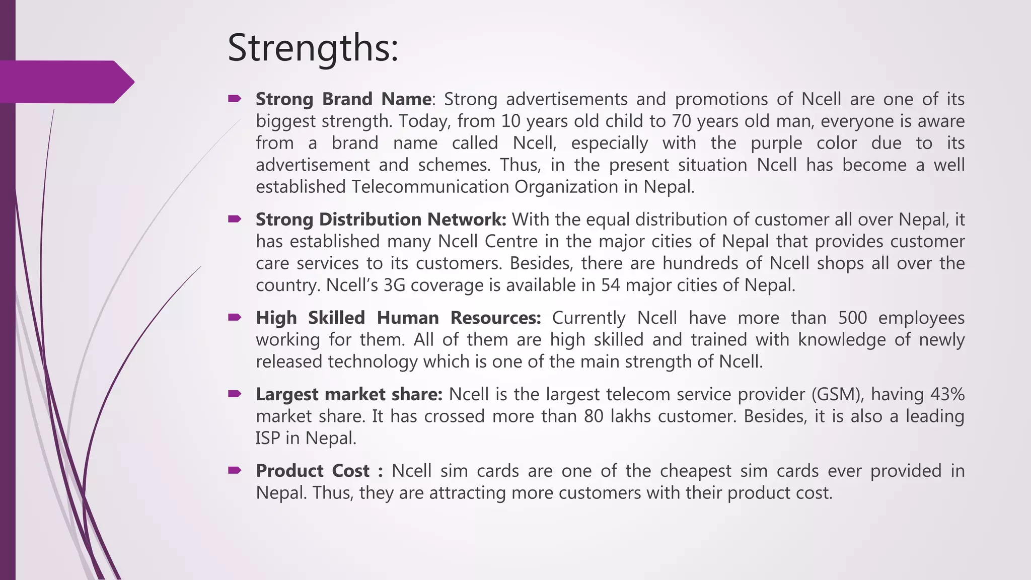 Ncell swot analysis | PPTX