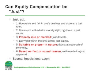 Equity Comp - Who and How much to give | PPT