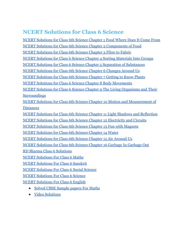 Ncert-solutions-for-class6-science | PDF