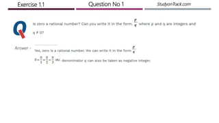 Ncert class9 exercise1.1_Q1 | PPT