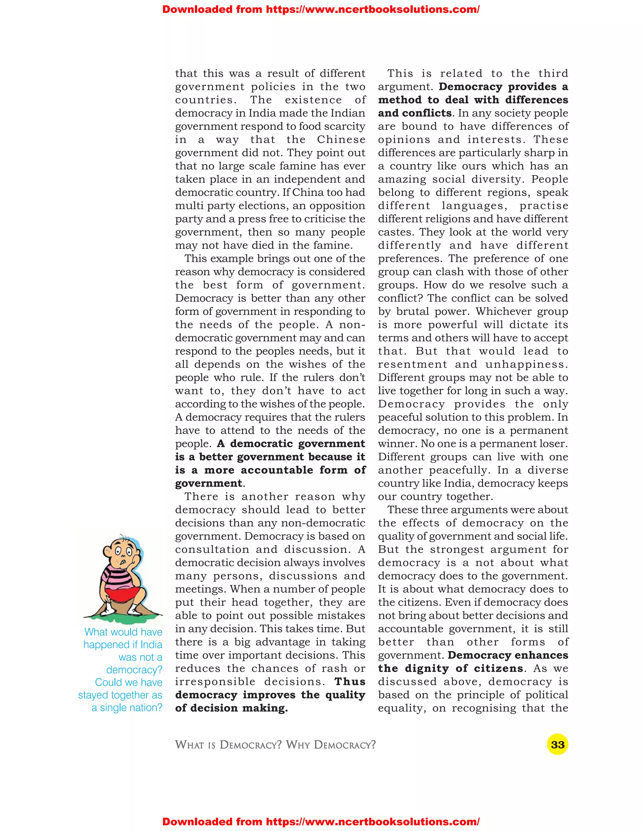 NCERT Class 9 Political Science What is Democracy.pdf