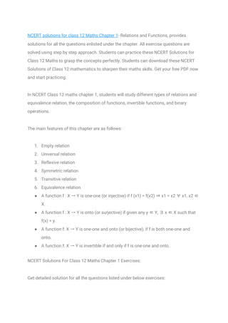 Ncert solutions class 12 maths | PDF