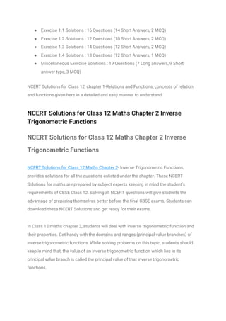 Ncert solutions class 12 maths | PDF