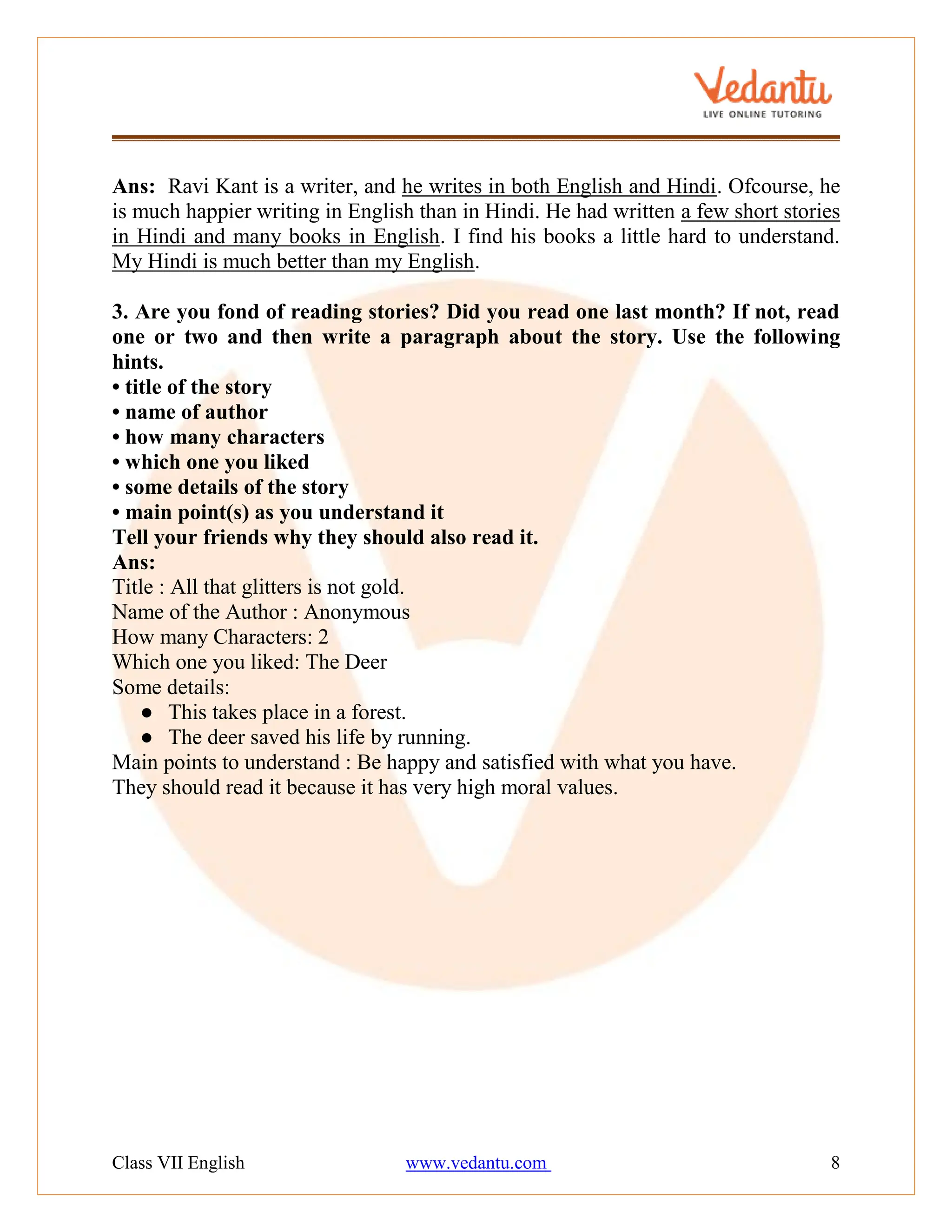 NCERT Solutions for Class 7 English chapter english the ashes that made ...