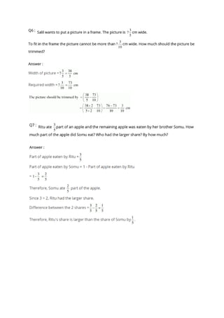 Ncert solutions for class 7 maths chapter 2 fractions and decimals ...