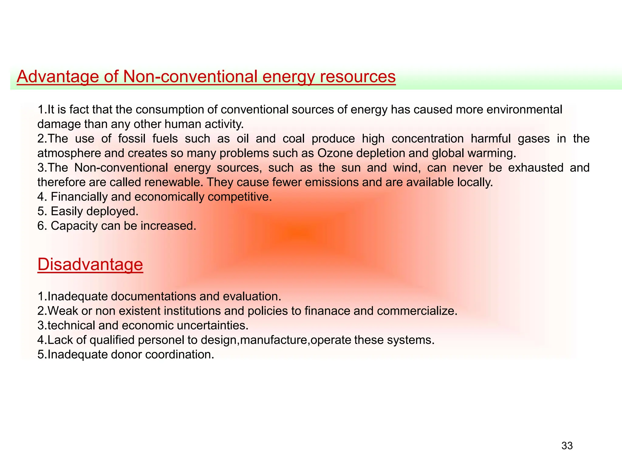 Non conventional Energy Sources introduction | PPTX | Geology | Science