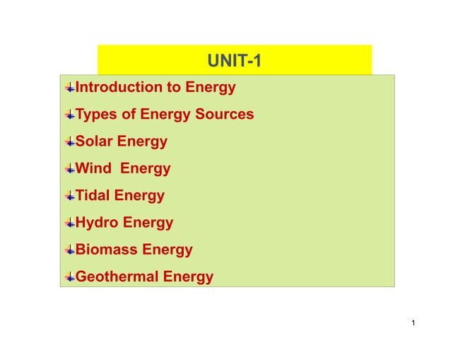 nces classification of energy resources unit1.ppt | Geology | Science