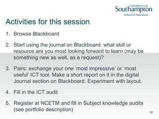 Session ICT Blackboard NCETM v1 | PPT