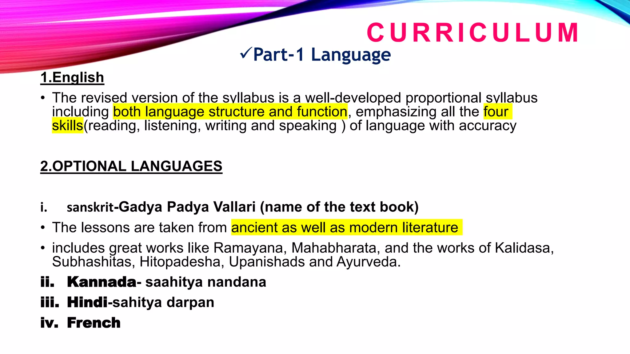 Karnataka state board curriculum | PPTX