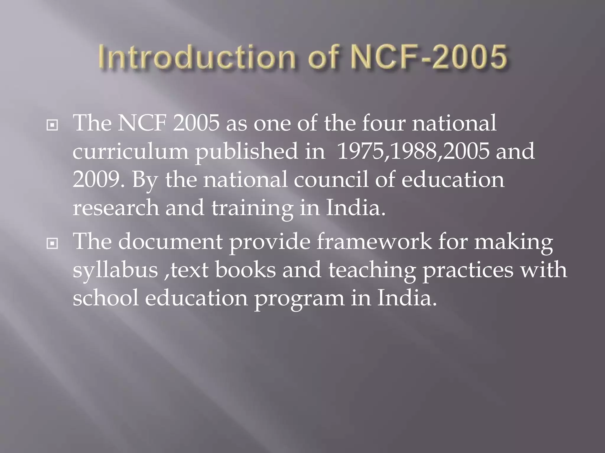 Ncf 2005 | PPT