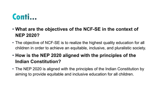 NATIONAL CURRICULAR FRAMEWORK SCHOOL EDUCATION | PDF | Primary ...