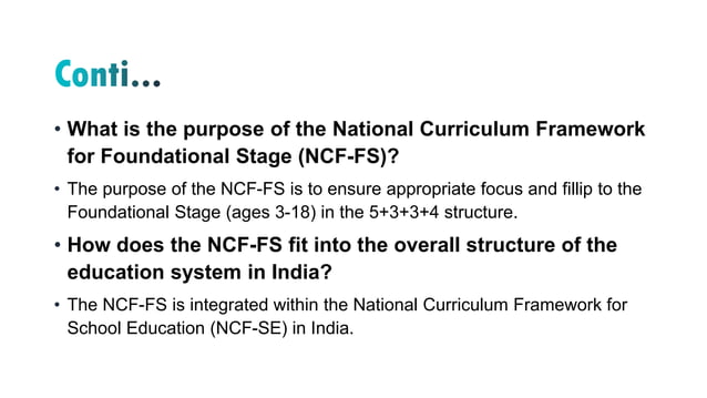 NATIONAL CURRICULAR FRAMEWORK SCHOOL EDUCATION | PDF | Primary ...