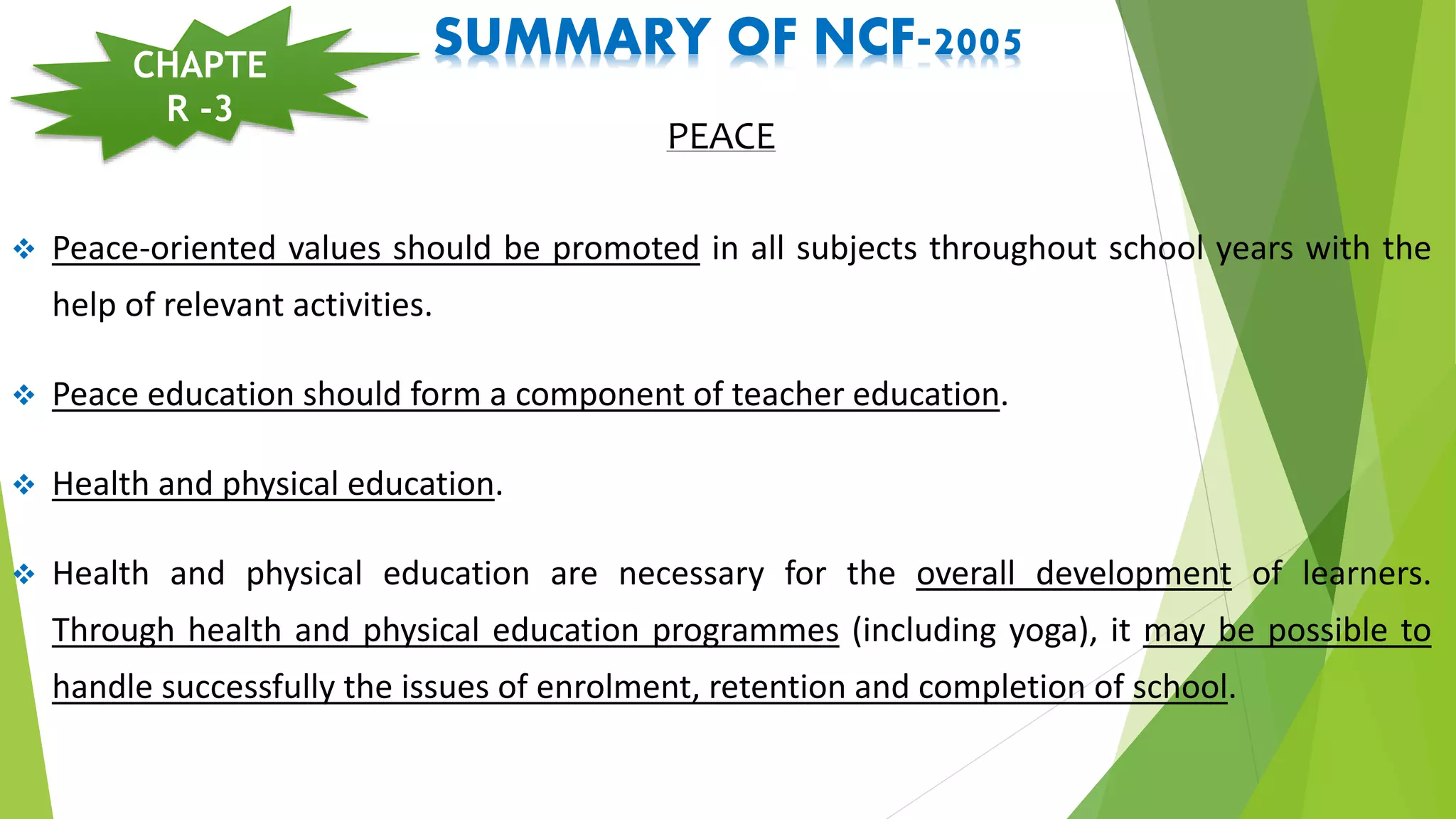NATIONAL CURRICULUM FRAMEWORK - 2005 | PPTX