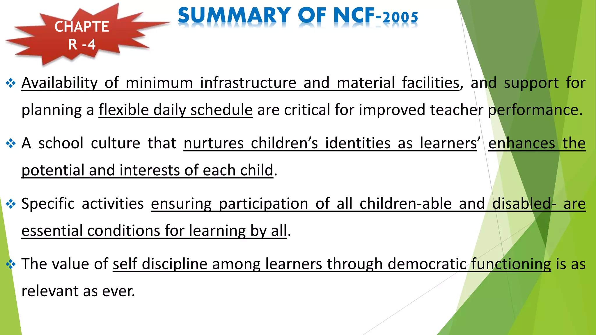 NATIONAL CURRICULUM FRAMEWORK - 2005 | PPTX