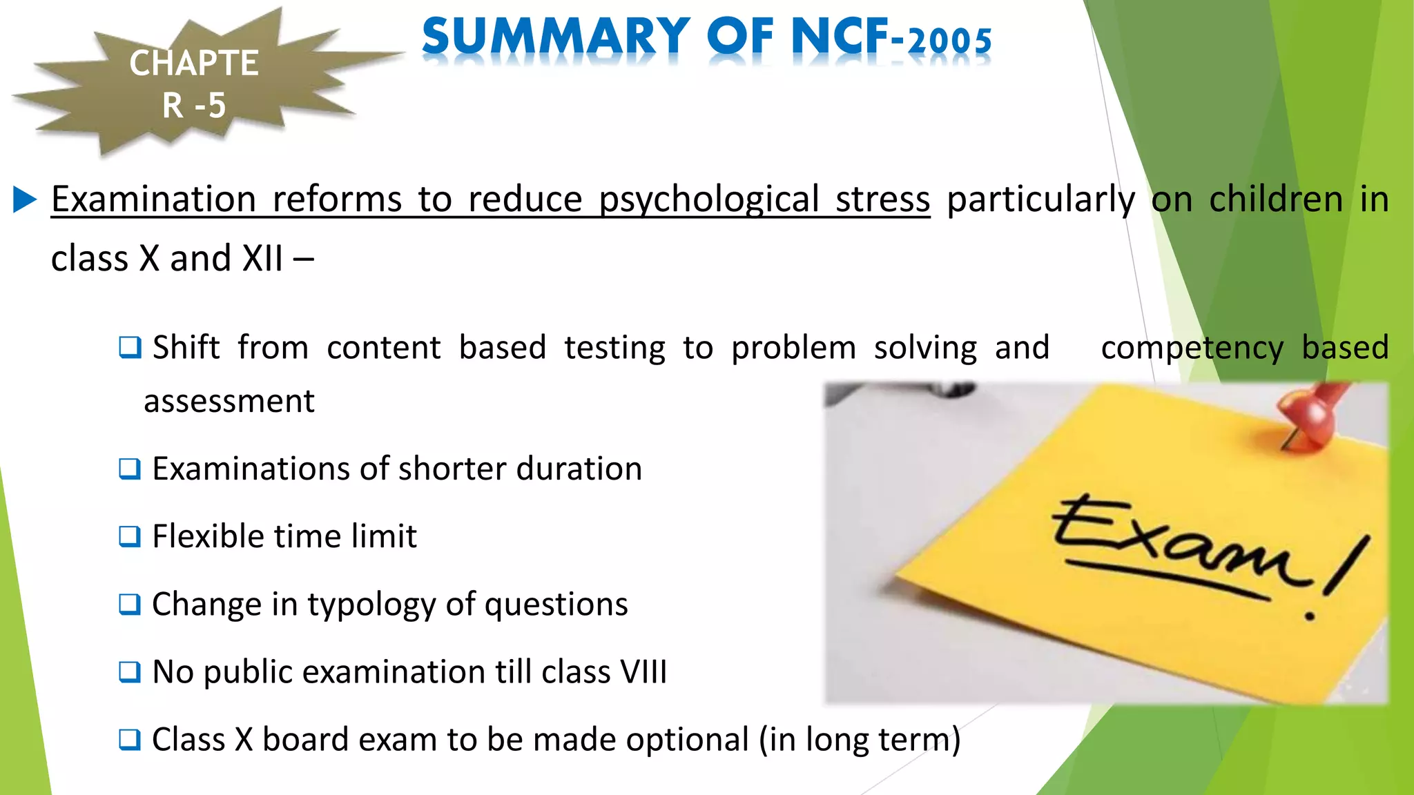 NATIONAL CURRICULUM FRAMEWORK - 2005 | PPTX