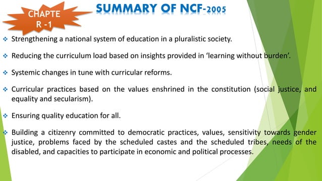 NATIONAL CURRICULUM FRAMEWORK - 2005 | PPTX | Education industry | Industries