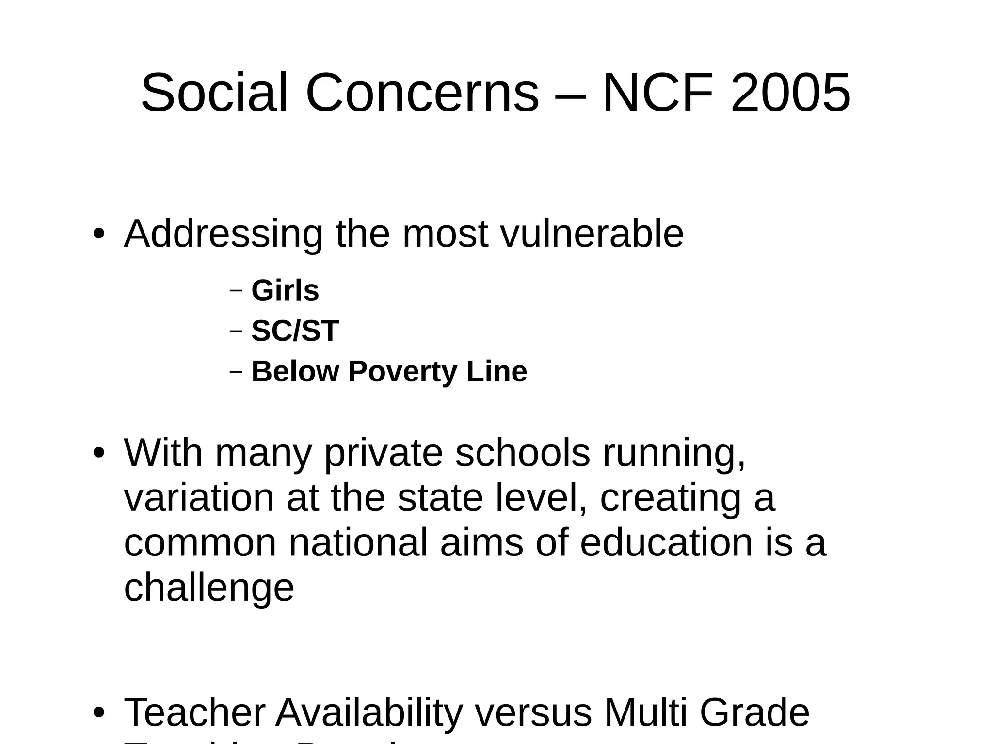 Ncf 2005 and social science position paper | ODP