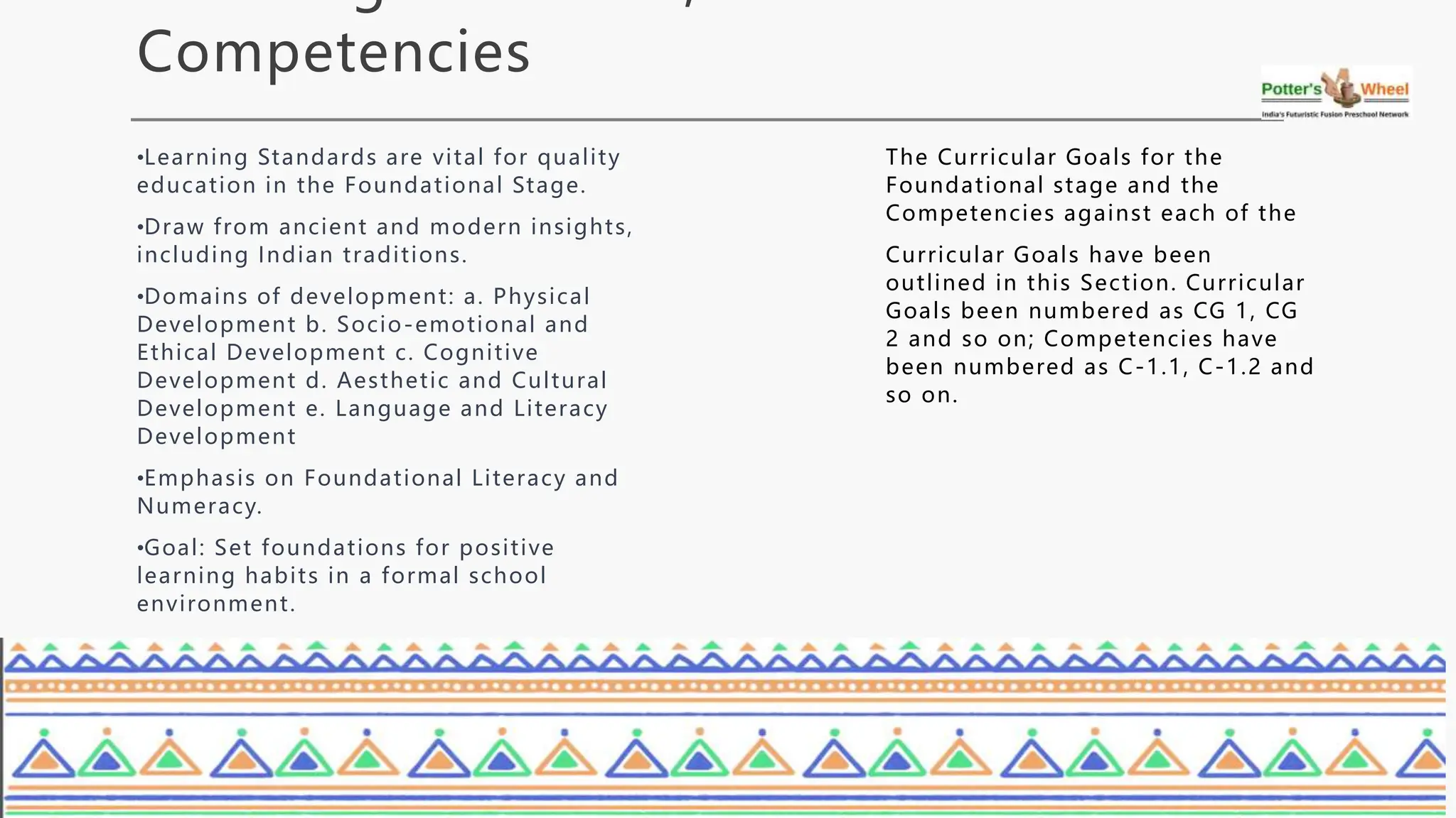 The National Curriculum Frame work document Part C | PPTX