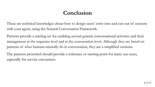 Natural Conversation Framework | PPT