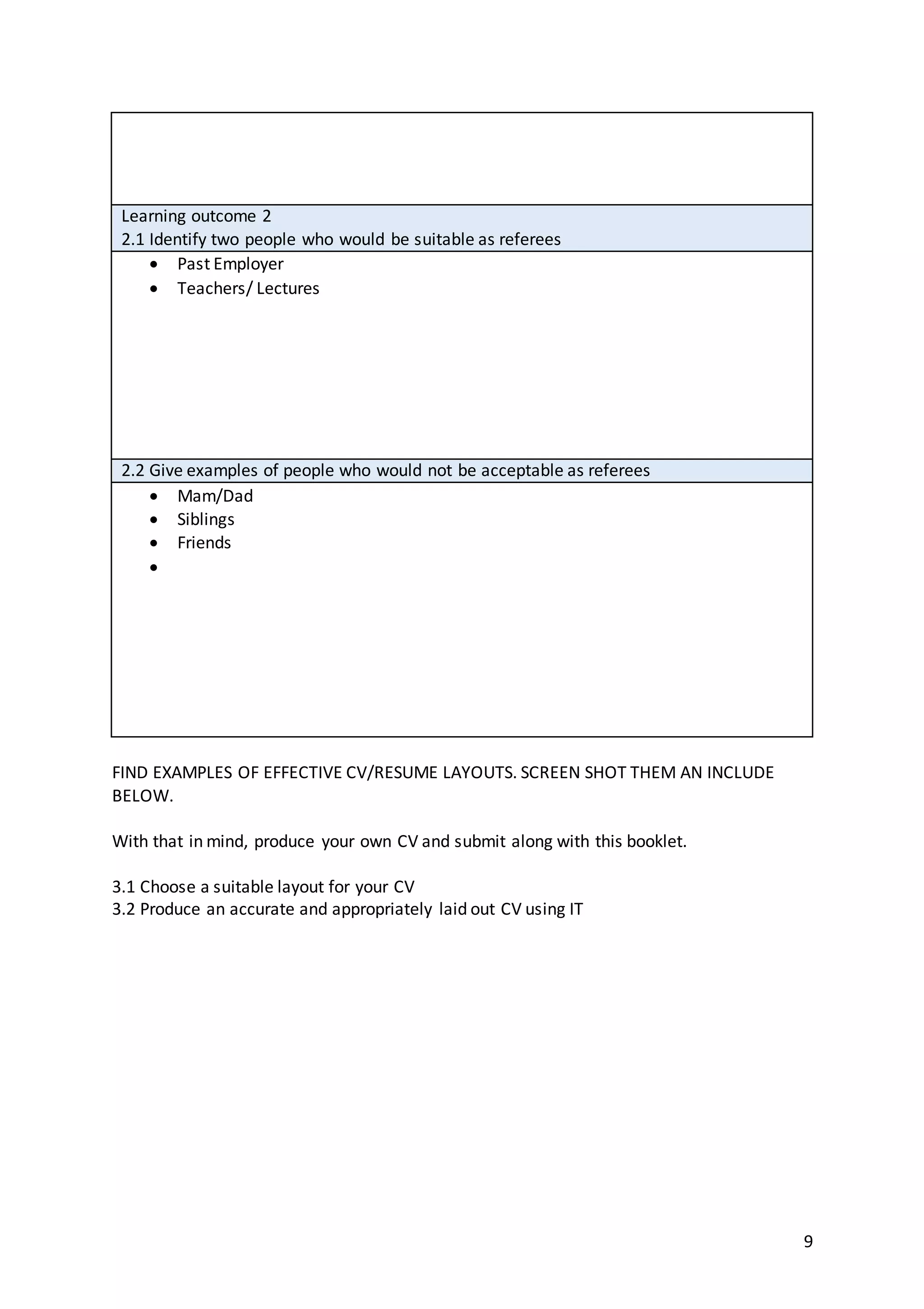 Ncfe level 1 award in employability skills booklet | DOCX