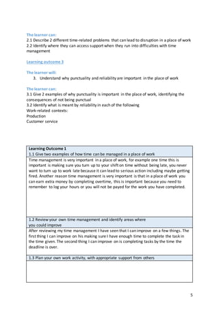 Ncfe level 1 award in employability skills booklet | DOCX