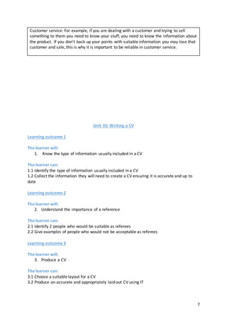 Ncfe level 1 award in employability skills booklet | DOCX