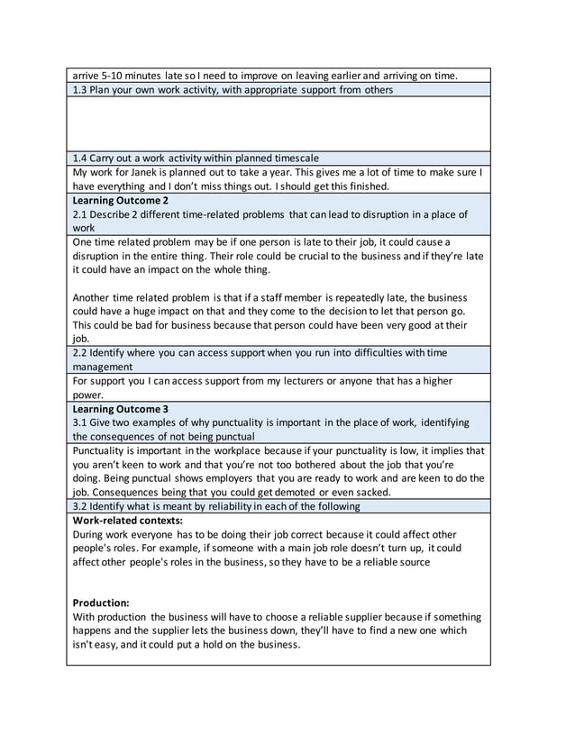 Ncfe level 1 award in employability skills booklet complete | DOCX ...