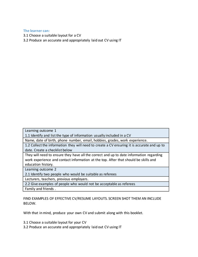 Ncfe level 1 award in employability skills booklet complete | DOCX ...