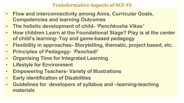 NCF for Foundational Stage 2022 for DU 12th November, 2022.pptx
