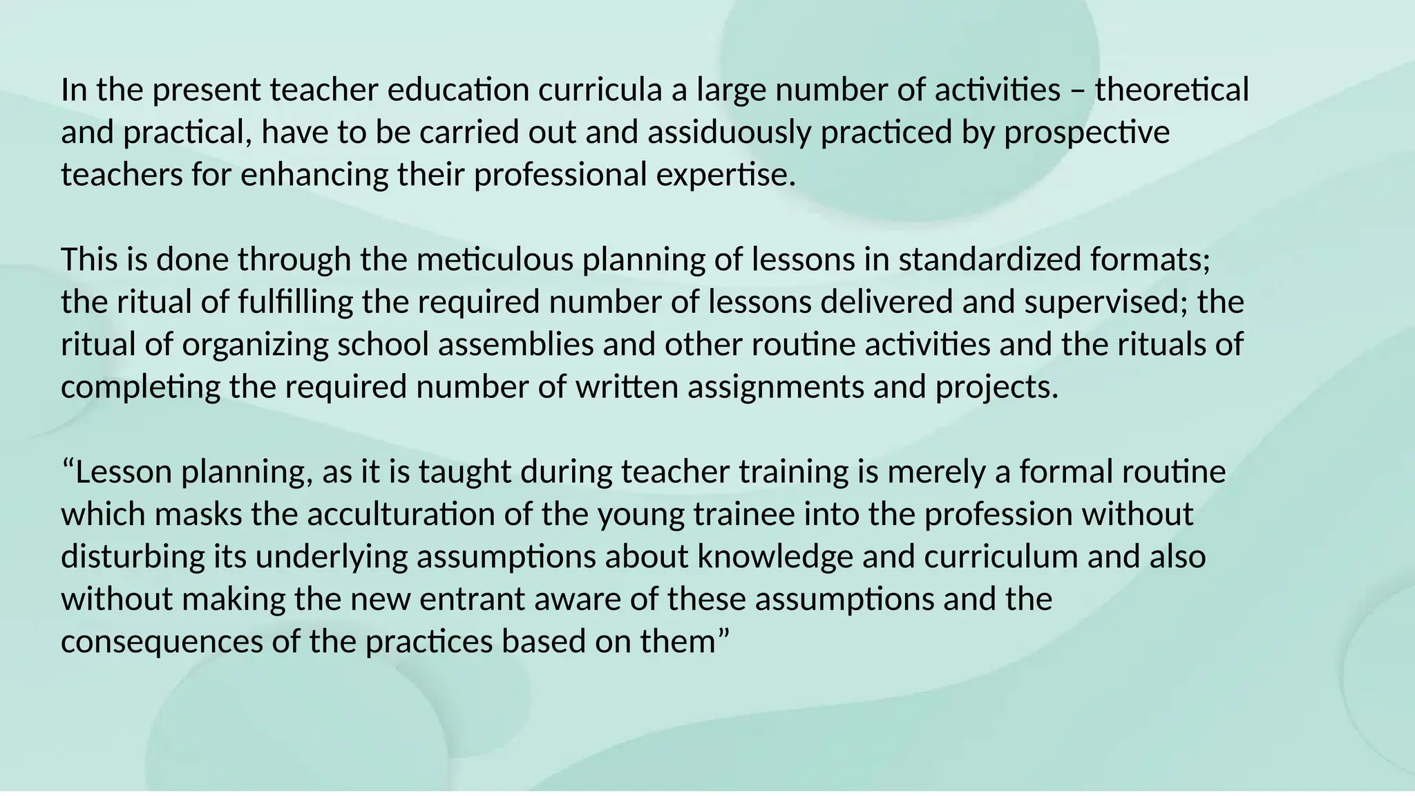 National Curriculum Framework for Teacher Education | PPTX