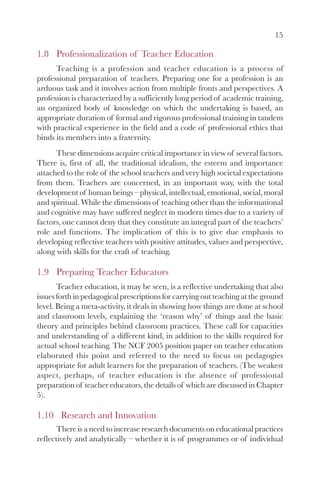 National Curriculum Framework for Teacher Education,2010 | PDF