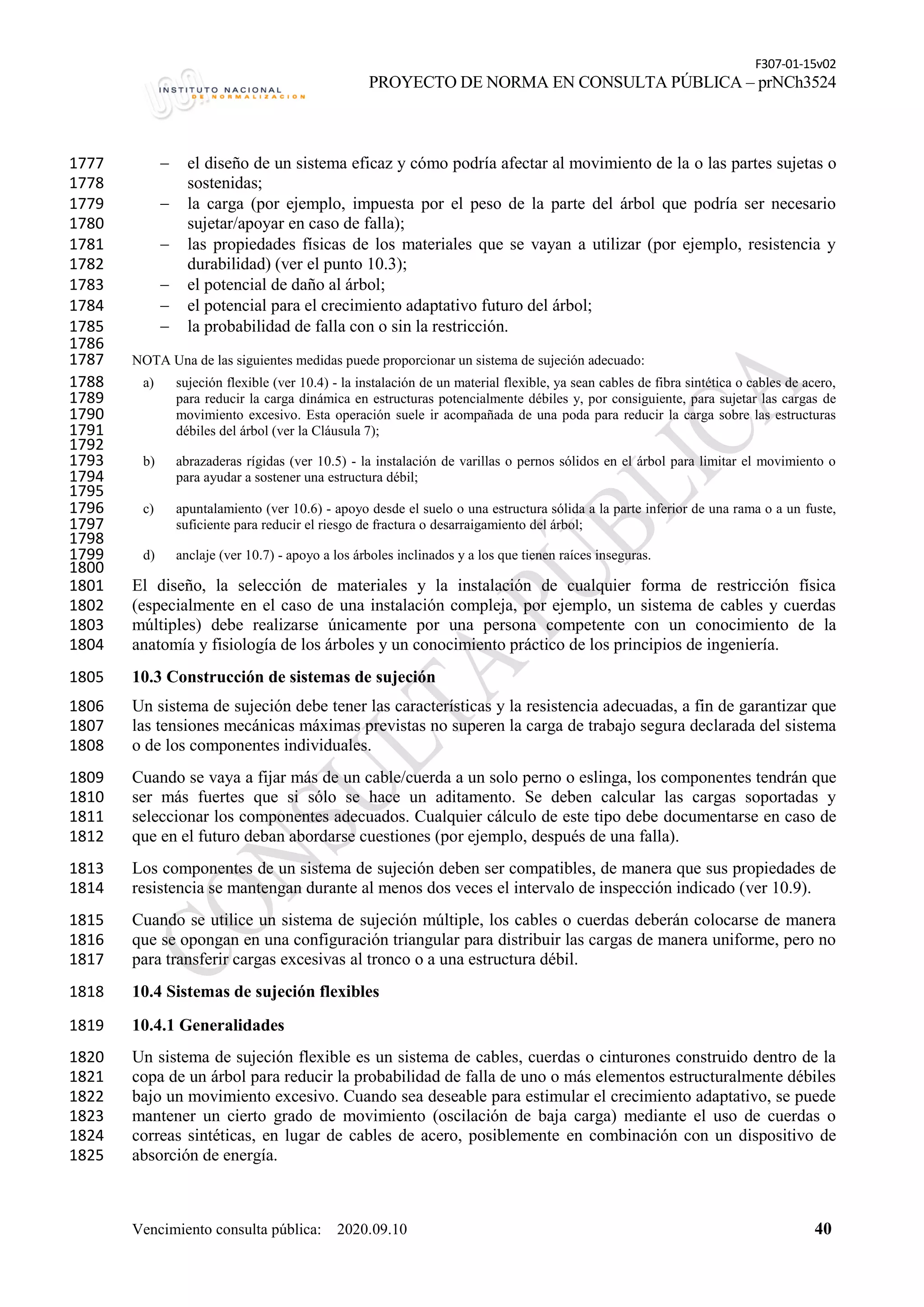 Propuesta de Norma Técnica de Manejo de Arbolado Urbano NCh03524 2020 | PDF