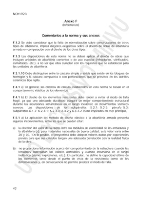 NCh1928-1993 Mod-2003 norma chilena albañilería armada | PDF