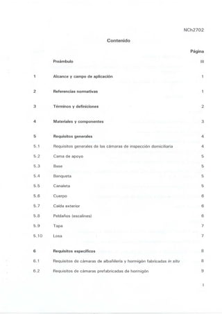 NCh 2702 camaras de inspeccion domiciliaria | PDF