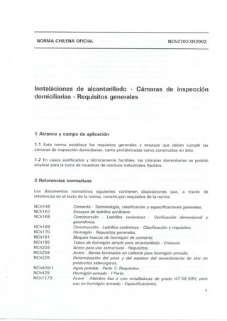 NCh 2702 camaras de inspeccion domiciliaria | PDF