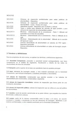 NCh 2702 camaras de inspeccion domiciliaria | PDF