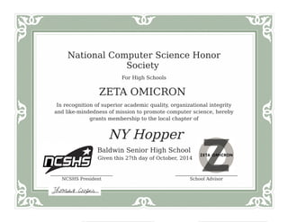 Nchs charter certificate baldwin senior hs ny | PPT