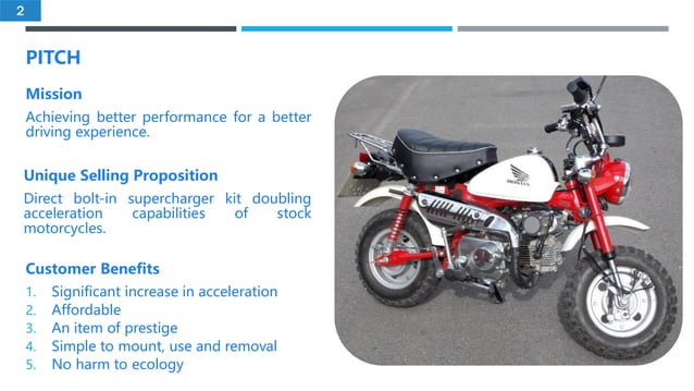 "Supercharged Motorcycle" Pitch Deck | PPT
