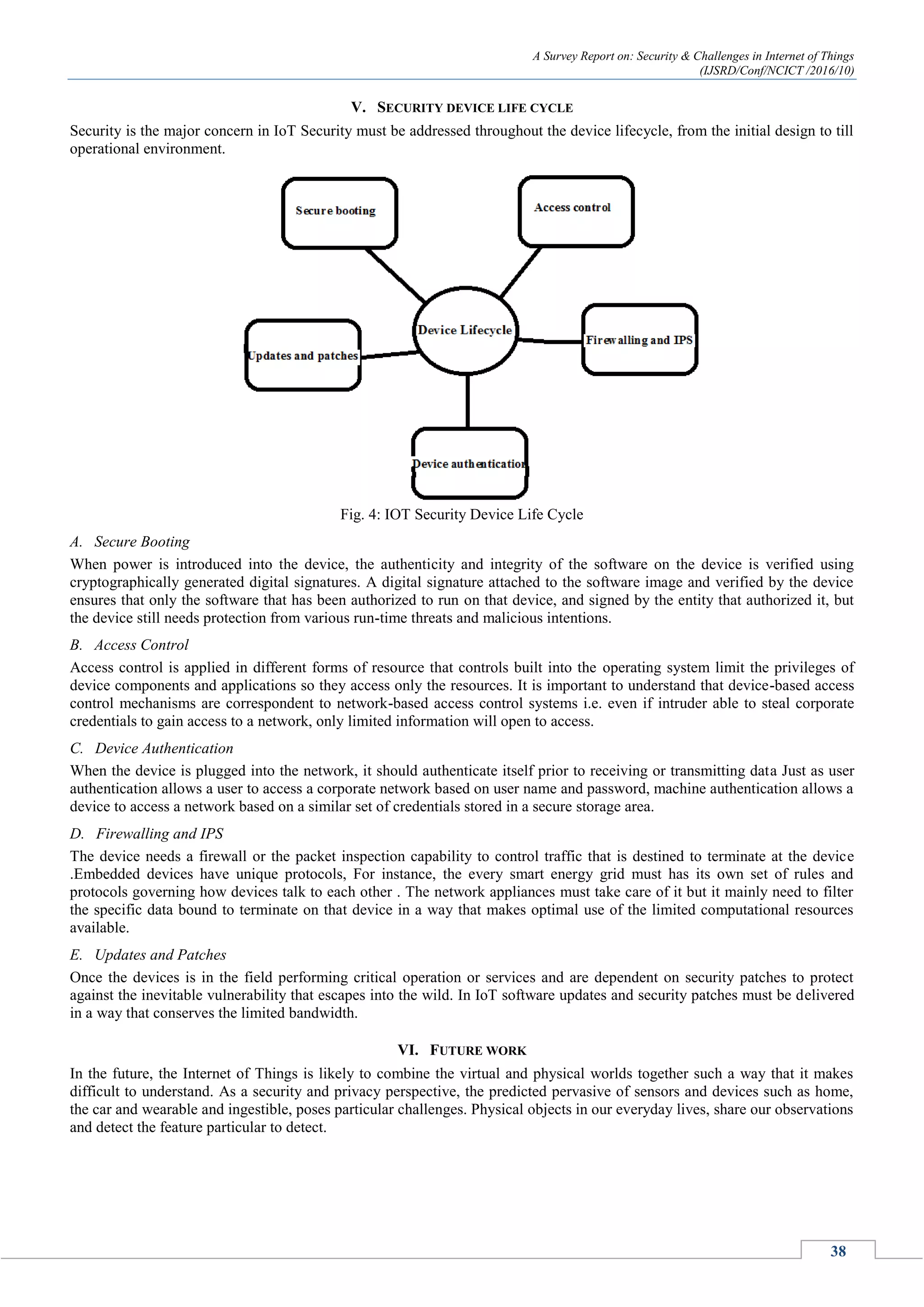 A Survey Report on : Security & Challenges in Internet of Things | PDF