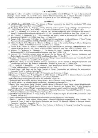 A Survey Report on : Security & Challenges in Internet of Things | PDF
