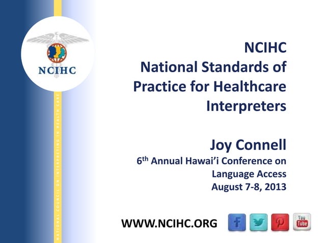 NCIHC National Standards of Practice for Healthcare Interpreters | PPTX