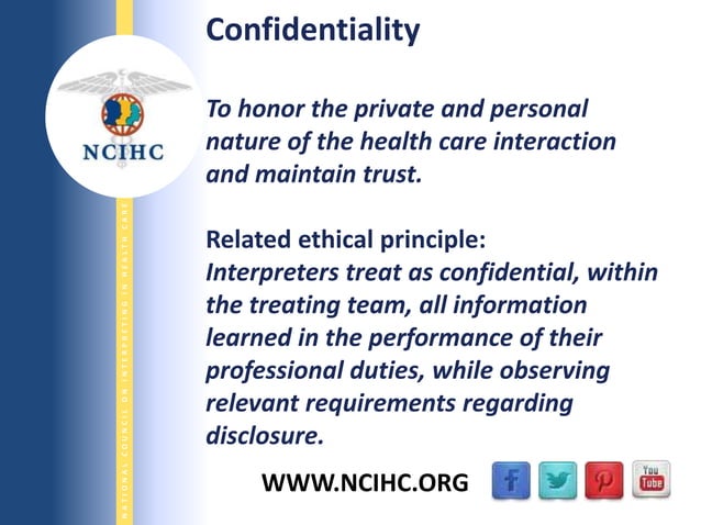 NCIHC National Standards of Practice for Healthcare Interpreters | PPTX